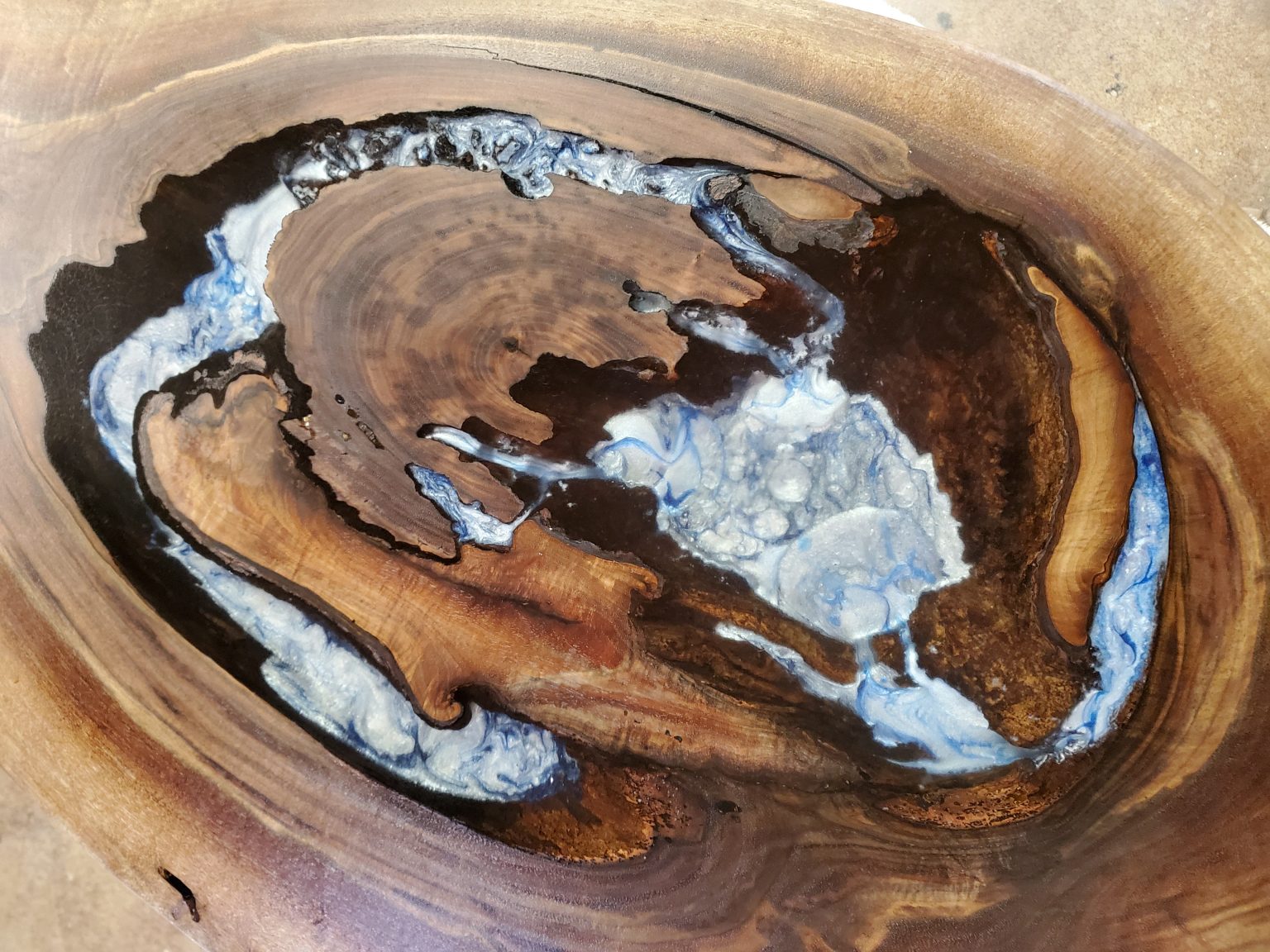 Live Edge with Epoxy Inlays - SpecFinishes