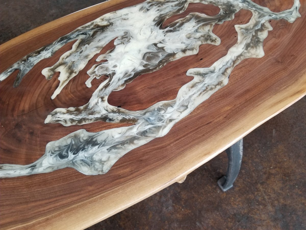 Live Edge with Epoxy Inlays - SpecFinishes